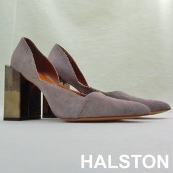 H by Halston | Shoes | H By Halston Phoebe Pump Suede Leather Block ...